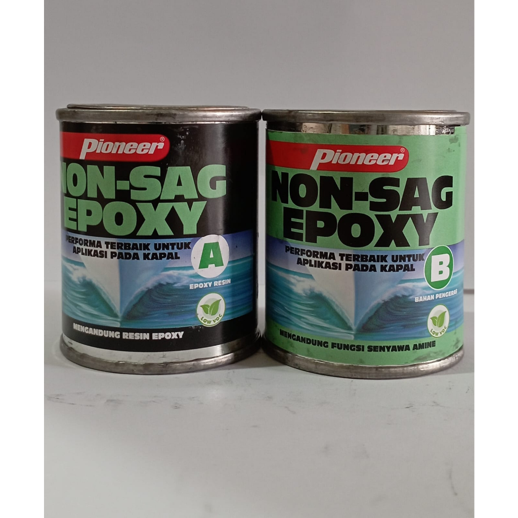 Jual LEM KAPAL PIONEER NON SAG EPOXY 1/4 PINT 1 SET 2 KALENG = 340G ...