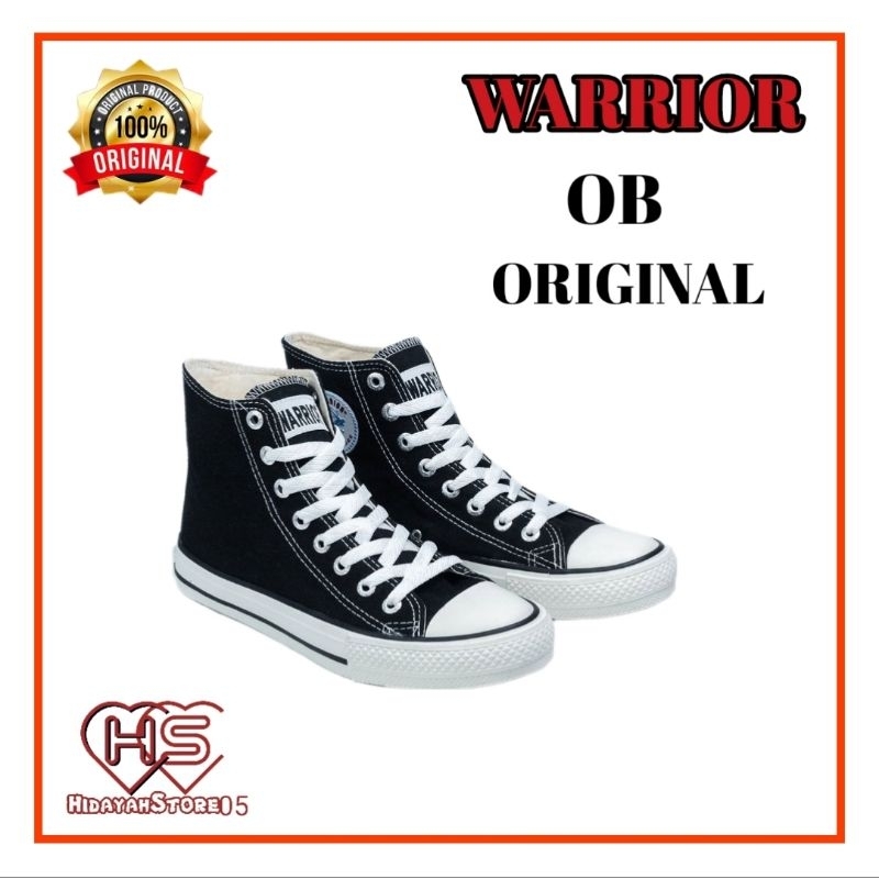 Jual Sepatu Warrior Obral (OB) Original HC/LC Hitam Putih - Sepatu ...