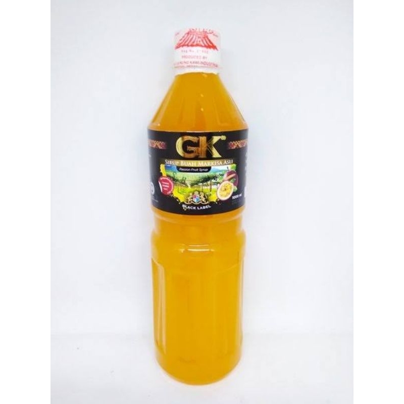 Jual GK Sirup Markisa Asli Black Label Botol Plastik Net 1000 ML-1 ...