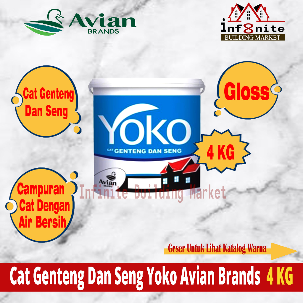Jual Cat Genteng Dan Seng Avian Brands Yoko 4 KG Roof Paint Asbes ...