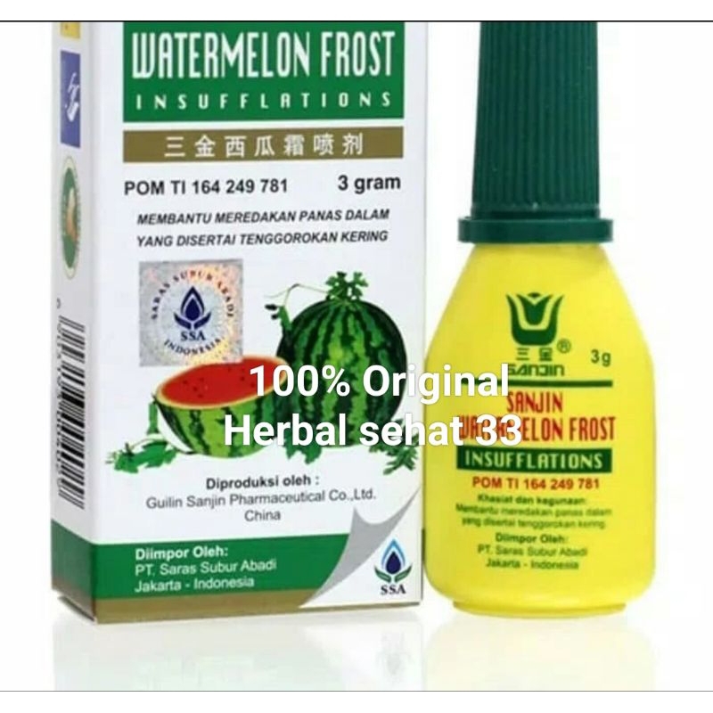 Jual sanjin watermelon frost water melon untuk sakit tenggorokan dan ...