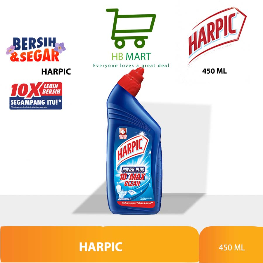 Jual HARPIC POWER PLUS 10X MAX CLEAN BOTOL 450 ml | Shopee Indonesia