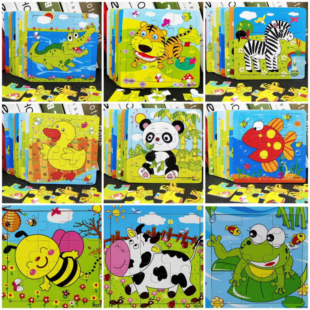 Jual WD Puzzle Jigsaw Kayu 9pcs Puzzle Chunky Kayu 3D Puzzle Kayu Murah ...