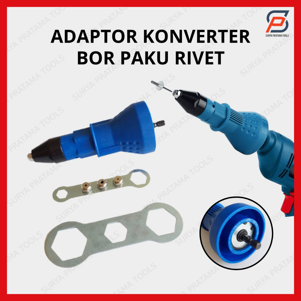 Jual Alat Tang Rivet Ripet Adaptor Konverter Sambung Bor Paku Rivet ...