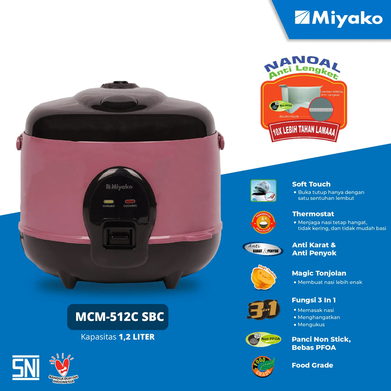 Jual [ORI 100%] Miyako Magic Com Mini 3in1 MCM 609 / Magicom Kecil ...