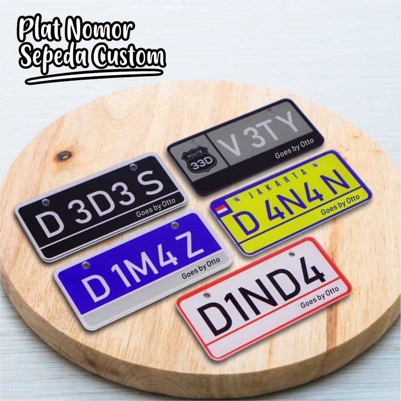 Jual PLAT NO. VARIASI SEPEDA / HIASAN SEPEDA/MOTOR LISTRIK AKRILIK ...