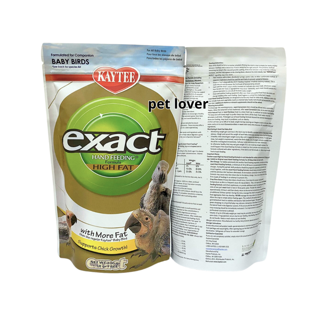 Jual Kaytee High Fat Hand Feeding Formula 200gr Free 50gr | Shopee ...