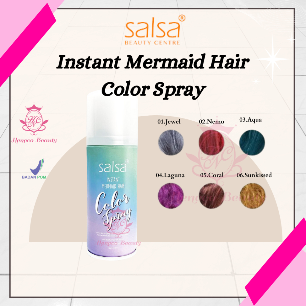 Jual SALSA Instant Mermaid Hair Color Spray ~ Semir \ Cat Rambut ...