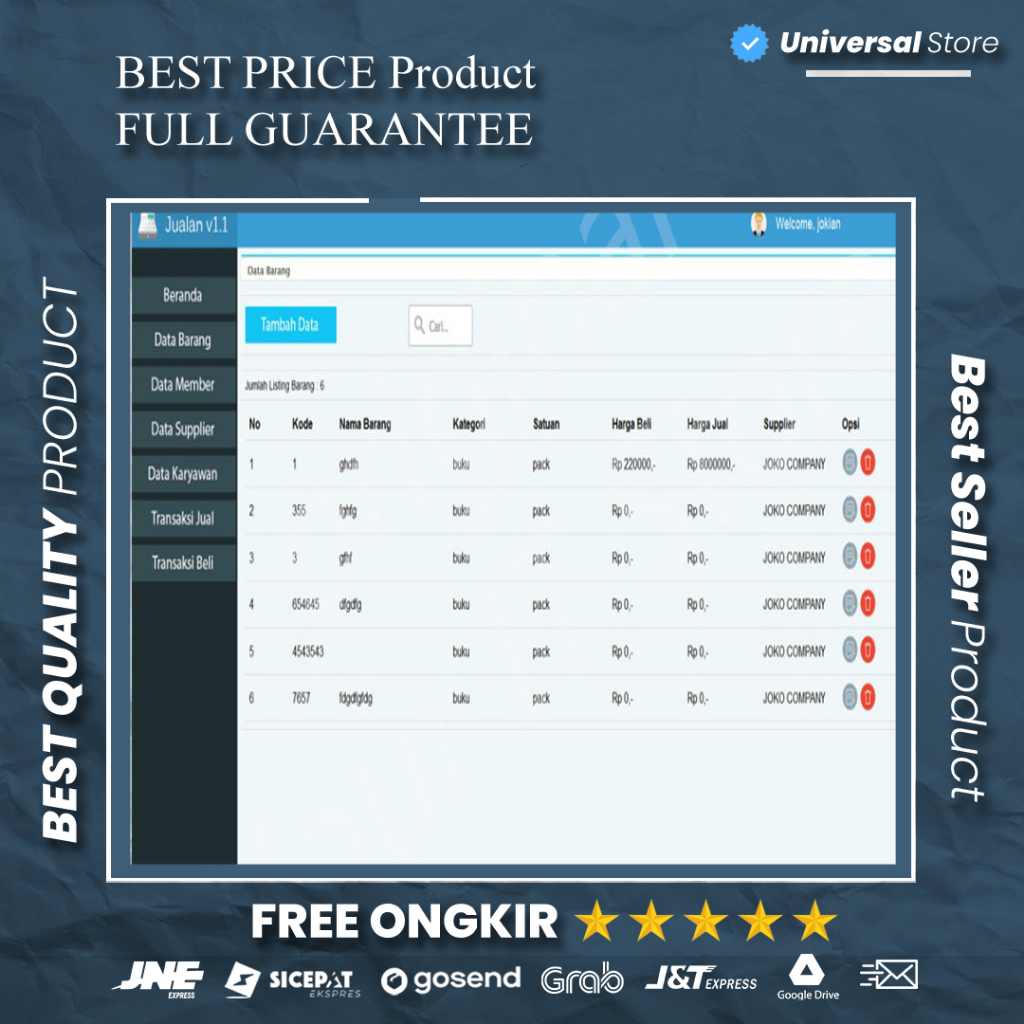 Jual Source Code Website Inventori Stock Barang Berbasis Web PHP Siap Pakai Inventory Stok ...