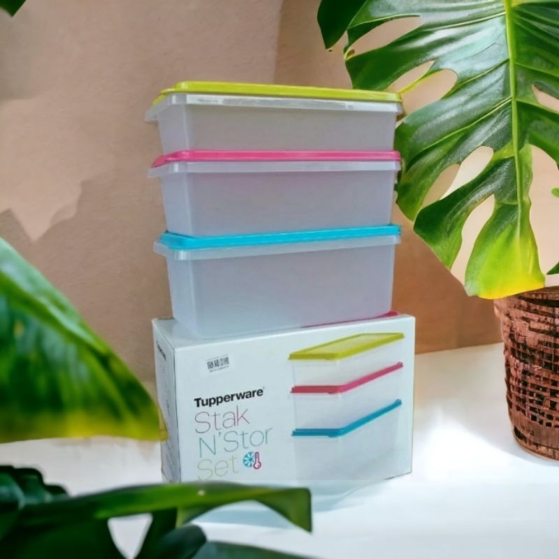 Jual Wadah Tempat Toples Makanan Kue Roti Kulkas Stak n Stor Set ...