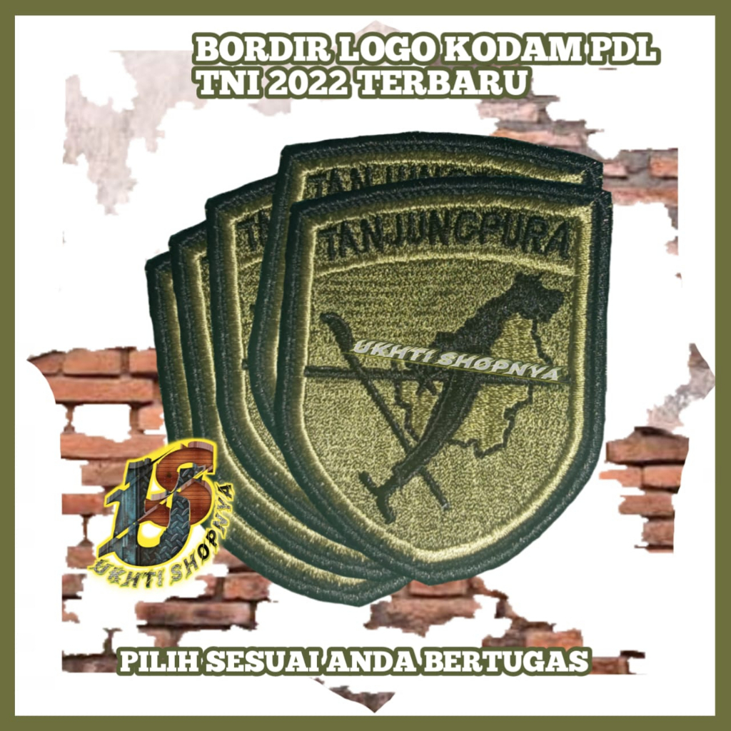 Jual PAPAN NAMA BORDIR KODAM TNI KASAD 2023 PANGKAT TERBARU NKRI MODEL BIASA SEMI JATAH PDL ...