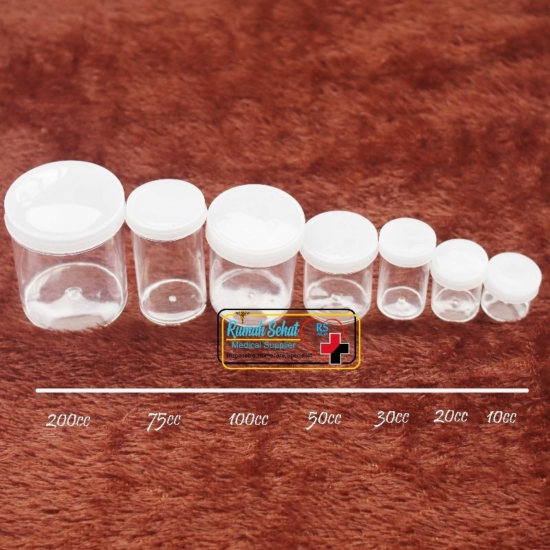Jual Pot Urine 50cc Pot Urin 50ml Pot Plastik 50cc Pot Lab Pot Obat Pot ...