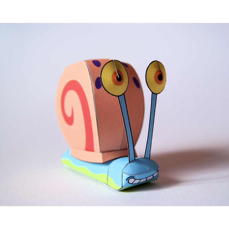 Jual 3D Papercraft Siput Gary Spongebob Pola Kertas DIY | Shopee Indonesia