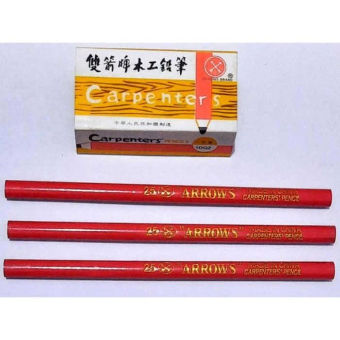 Jual Pensil Tukang Merk ARROW Carpenter Pencil Bangunan Pensil Bahan ...
