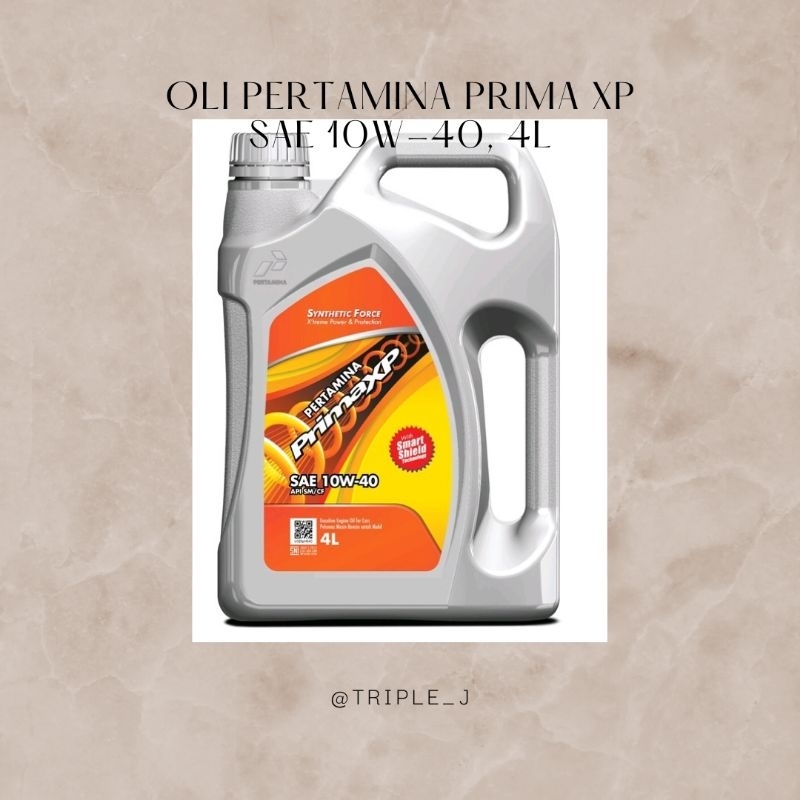 Jual Oli PERTAMINA PRIMA XP SAE 10w-40 4 Liter | Shopee Indonesia