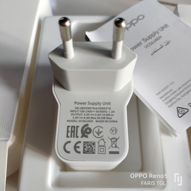 Jual Adapter Charger Oppo Reno 4 VC56JAEH Original 100% New | Shopee ...
