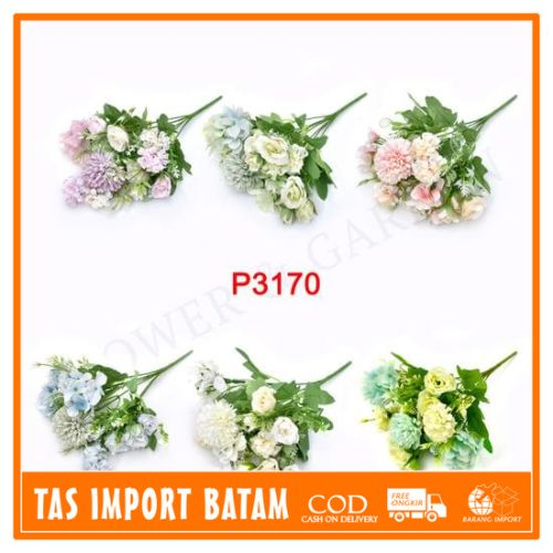 Jual ARTIFICIAL FLOWER BUNGA HYDRANGEA MIX BUNGA TANGKAI PLASTIK BUNGA ...