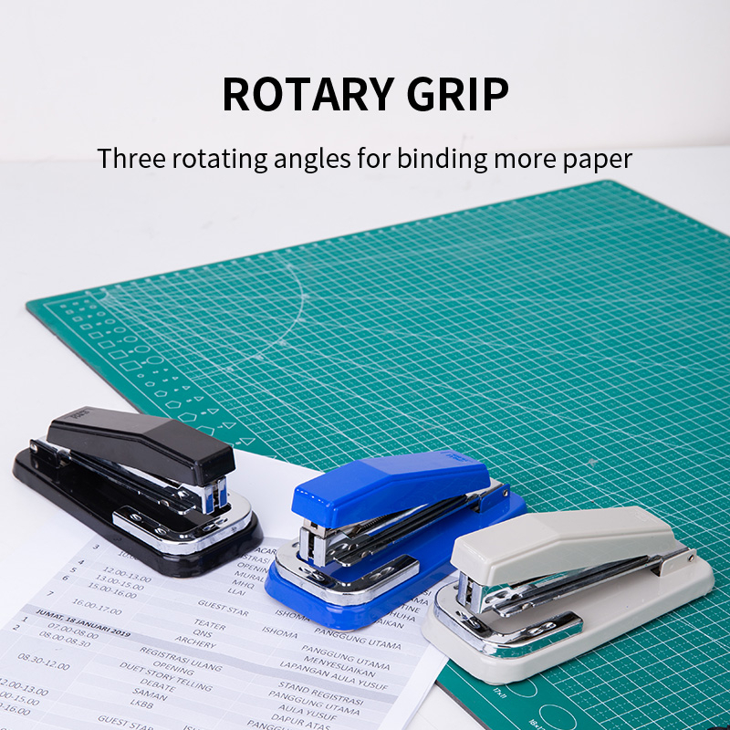 Jual Deli Rotary Stapler Staples Putar 3 Arah 24/6 & 26/6 25 Lembar ...