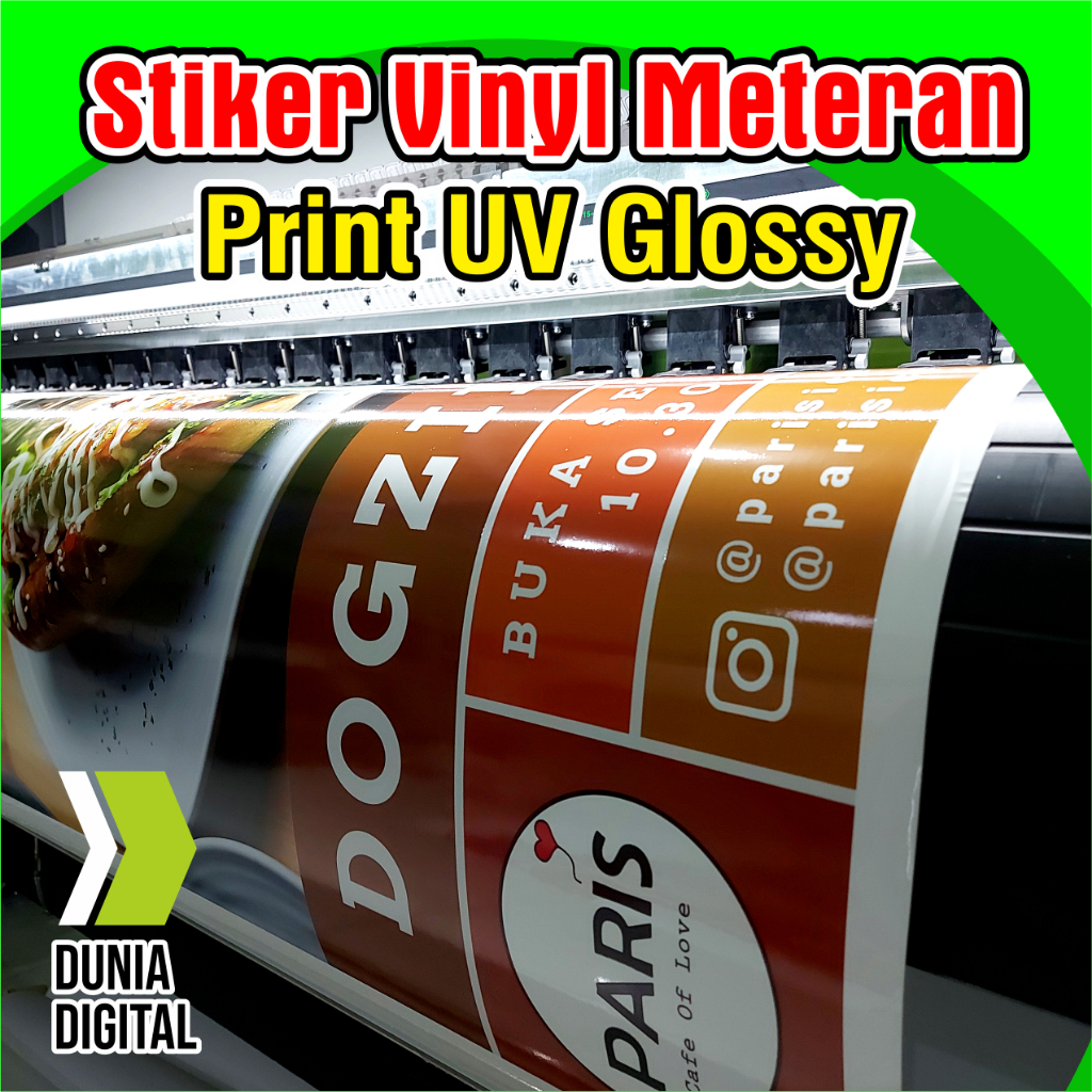 Jual Stiker Vinyl Meteran Print UV Glossy / UV Gel | Shopee Indonesia