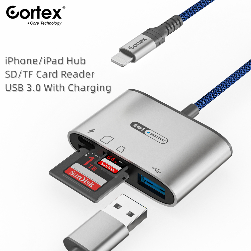 Jual Cortex Power - MH389 Card reader Lightning To SD/TF Card / USB3.0 ...