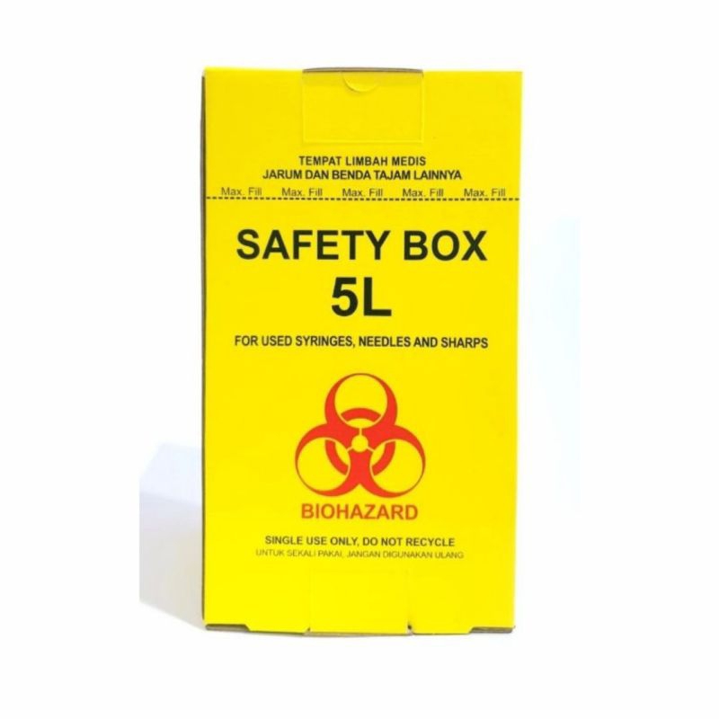Jual Safety Box Biohazard 5 Liter - Safety Box Limbah Medis Biohazard 5 ...