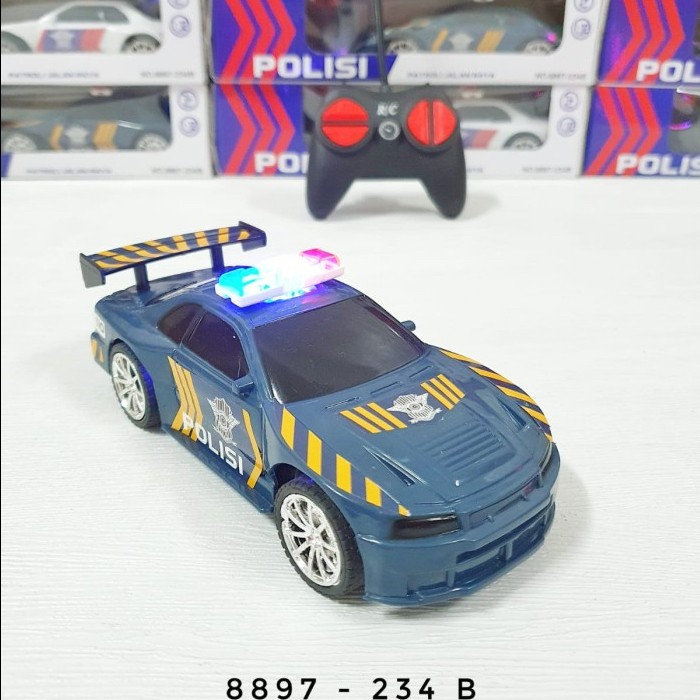 Jual Mainan Remote Control Mobil Polisi RC Car Police Mini Nyala Lampu ...