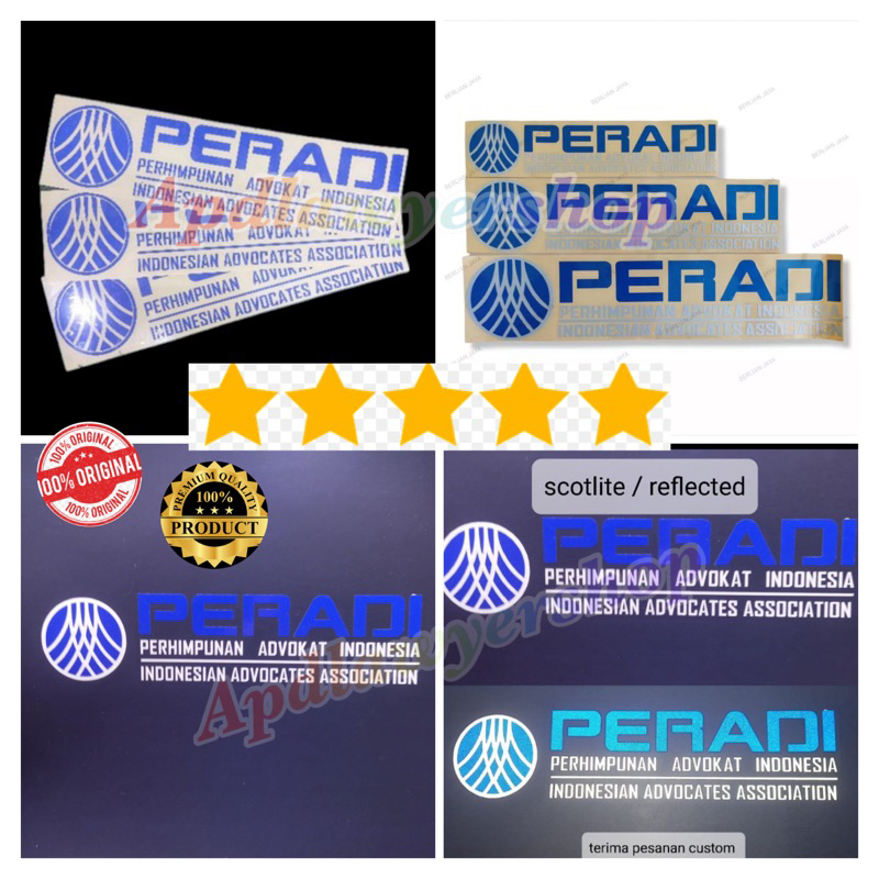 Jual Stiker PERADI BARU Advokat Logo PERADI BARU Cutting Sticker ...