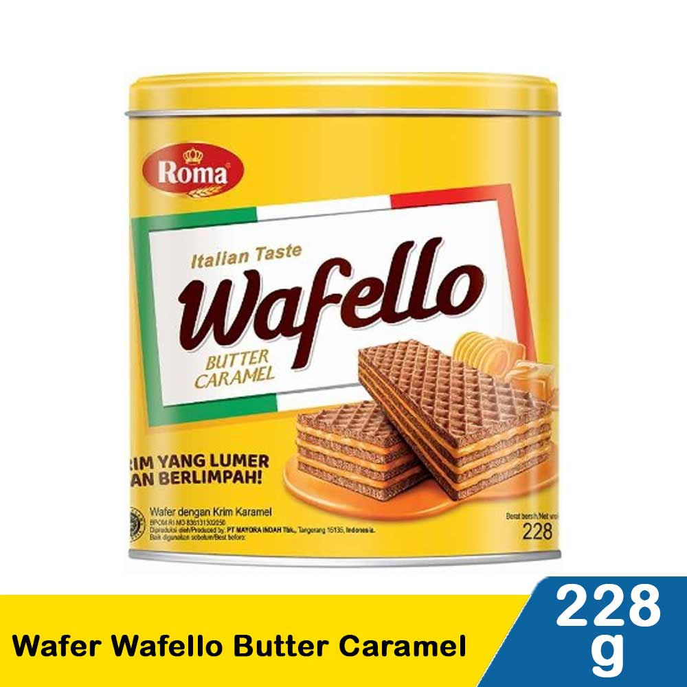 Jual Roma Wafello Butter Caramel Kaleng 228gr | Shopee Indonesia