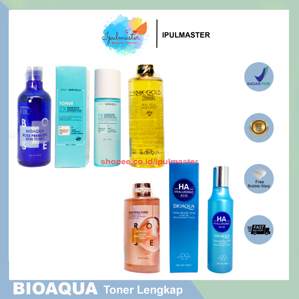 Jual BIOAQUA Toner Wajah Flower Series - Bose Prebiotic - Hyaluronic ...