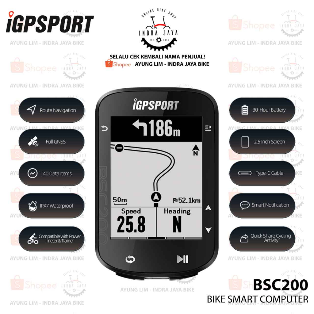 Jual iGPSPORT - BSC200 BIKE SMART COMPUTER | Shopee Indonesia