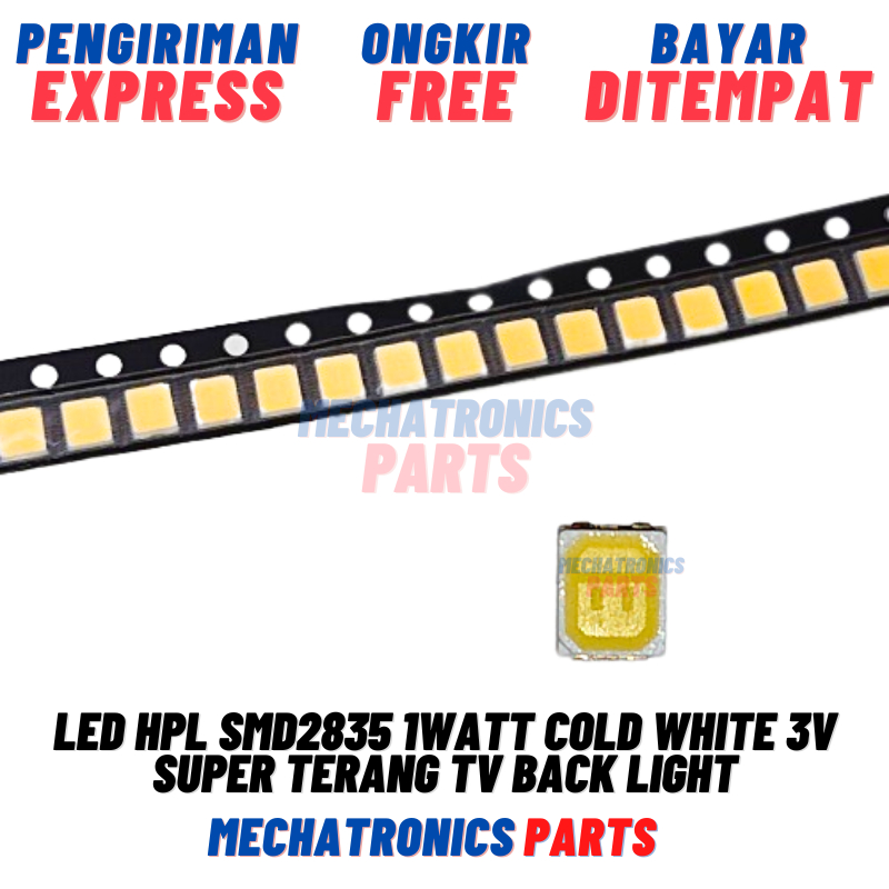Jual LED HPL SMD2835 1WATT COLD WHITE 3V SUPER TERANG TV BACK LIGHT ...