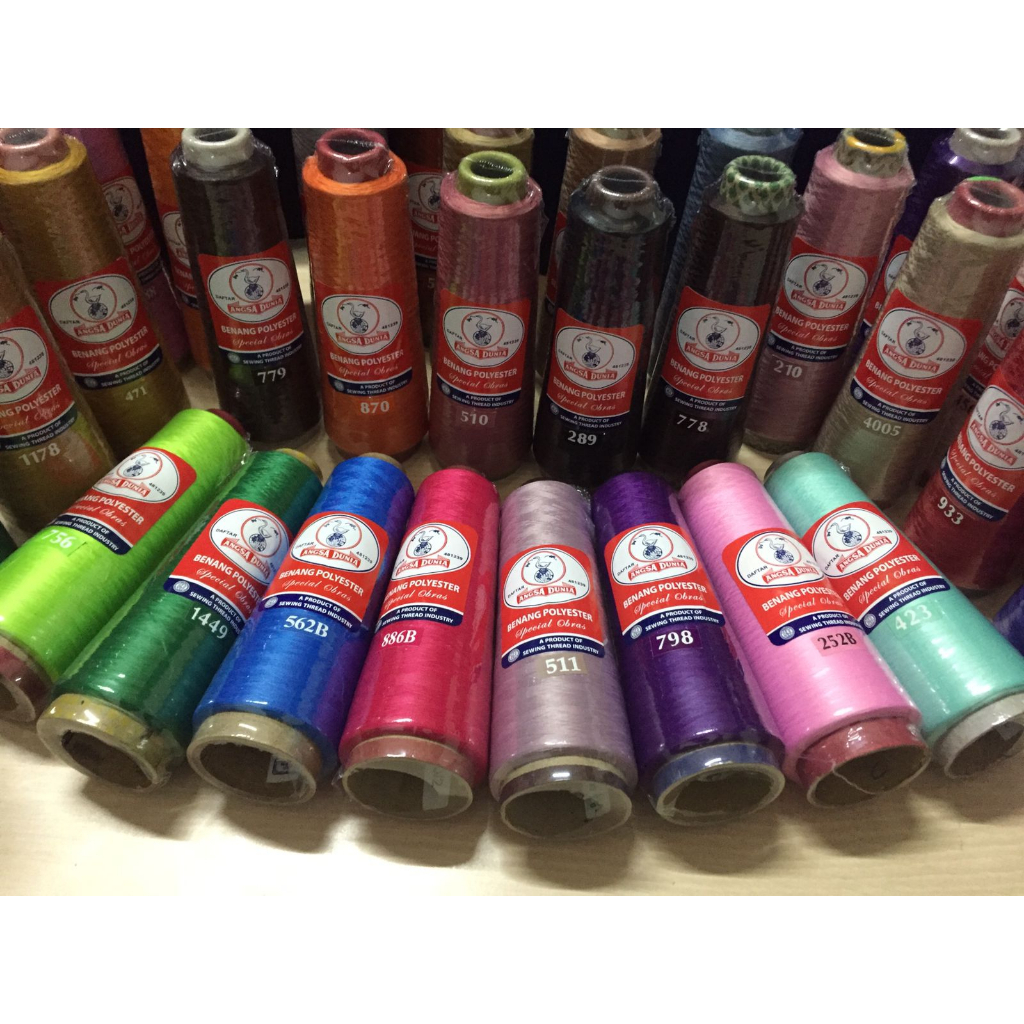 Jual (PART II) BENANG OBRAS MERK ANGSA DUNIA / BENANG OBRAS POLYESTER ...