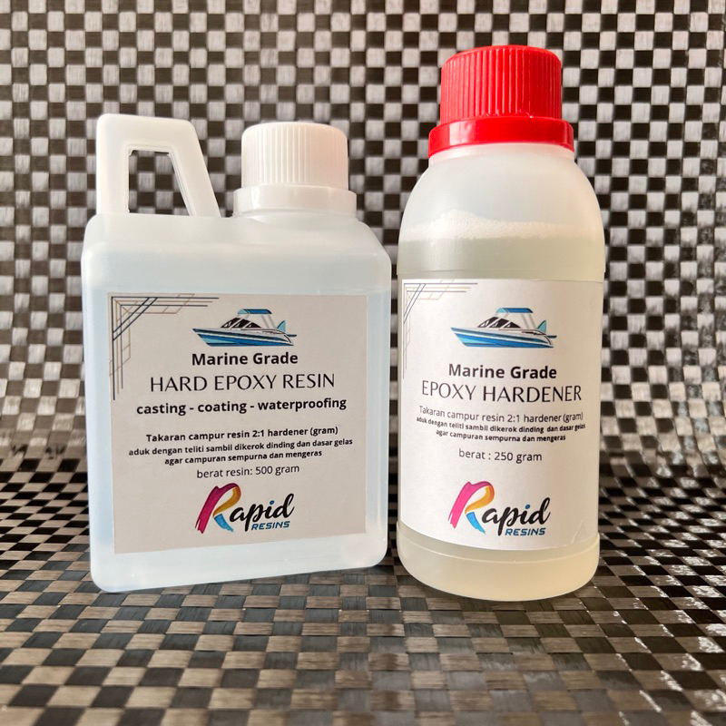 Jual RAPID RESIN MARINE 750gr – Epoxy Resin Bening Anti Kuning, Tahan ...