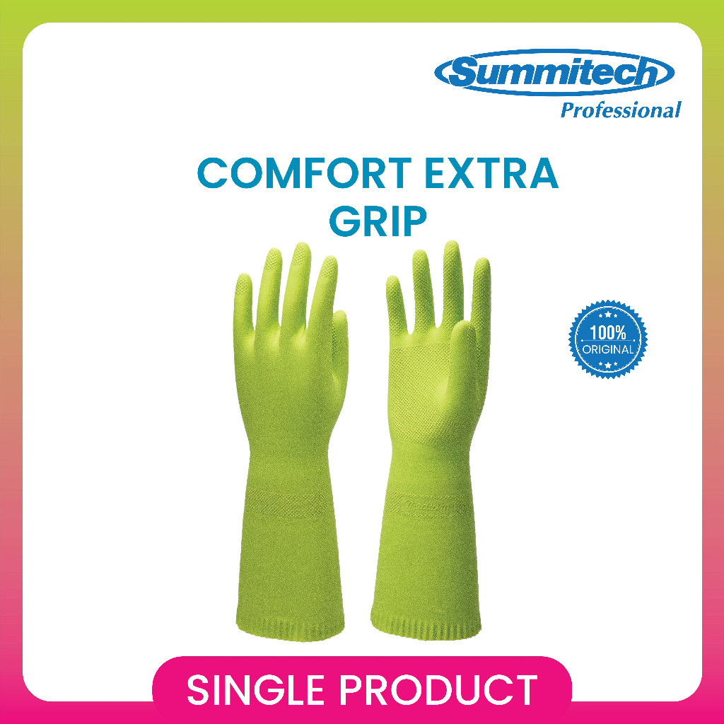 Jual Sarung Tangan Cuci Piring Summitech - Comfort Extra Grip | Shopee ...