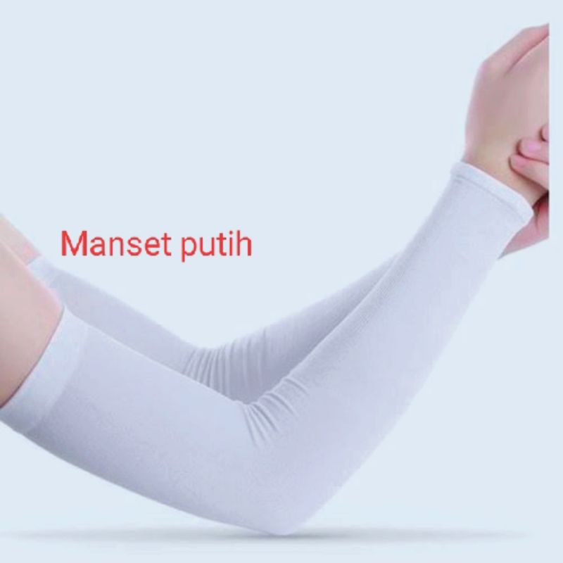 Jual manset tangan pria dan wanita warna putih(12pasang) | Shopee Indonesia