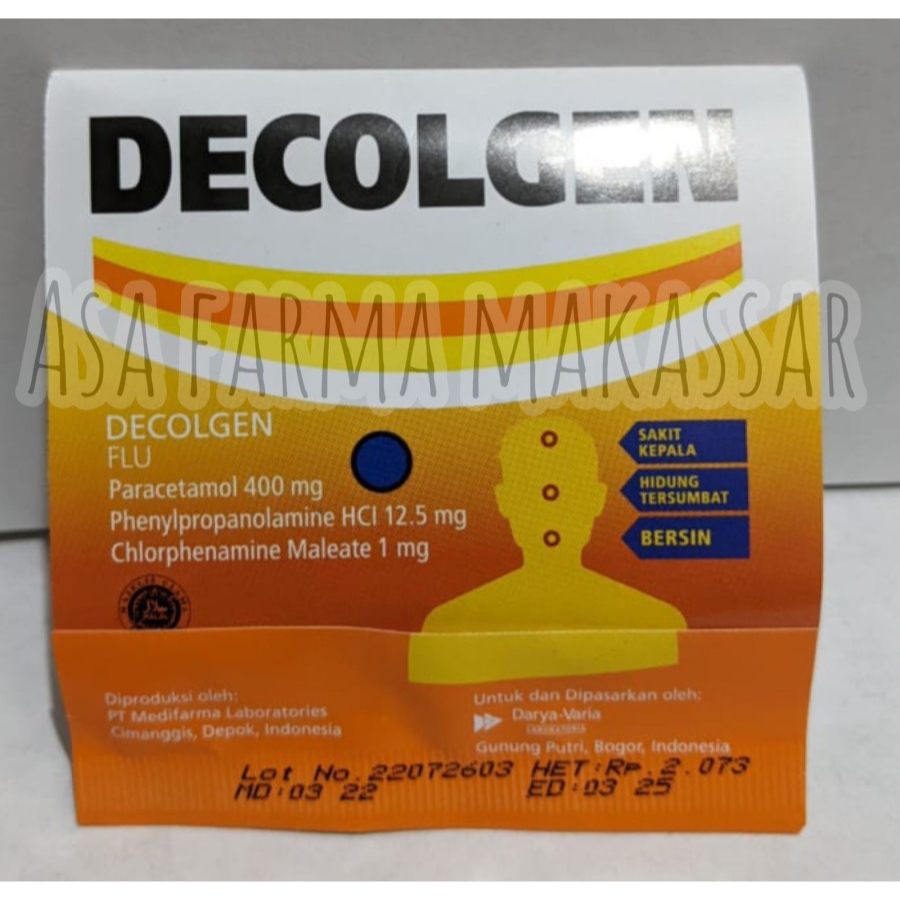 Jual Obat Flu DECOLGEN tablet 4s | Shopee Indonesia