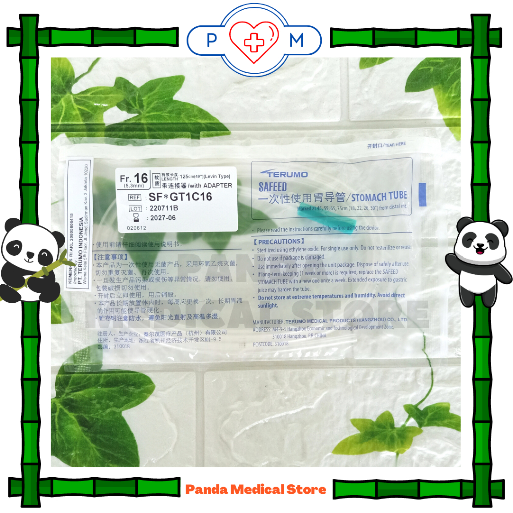 Jual Selang NGT / Stomach Tube 125cm FR 16 Terumo | Shopee Indonesia