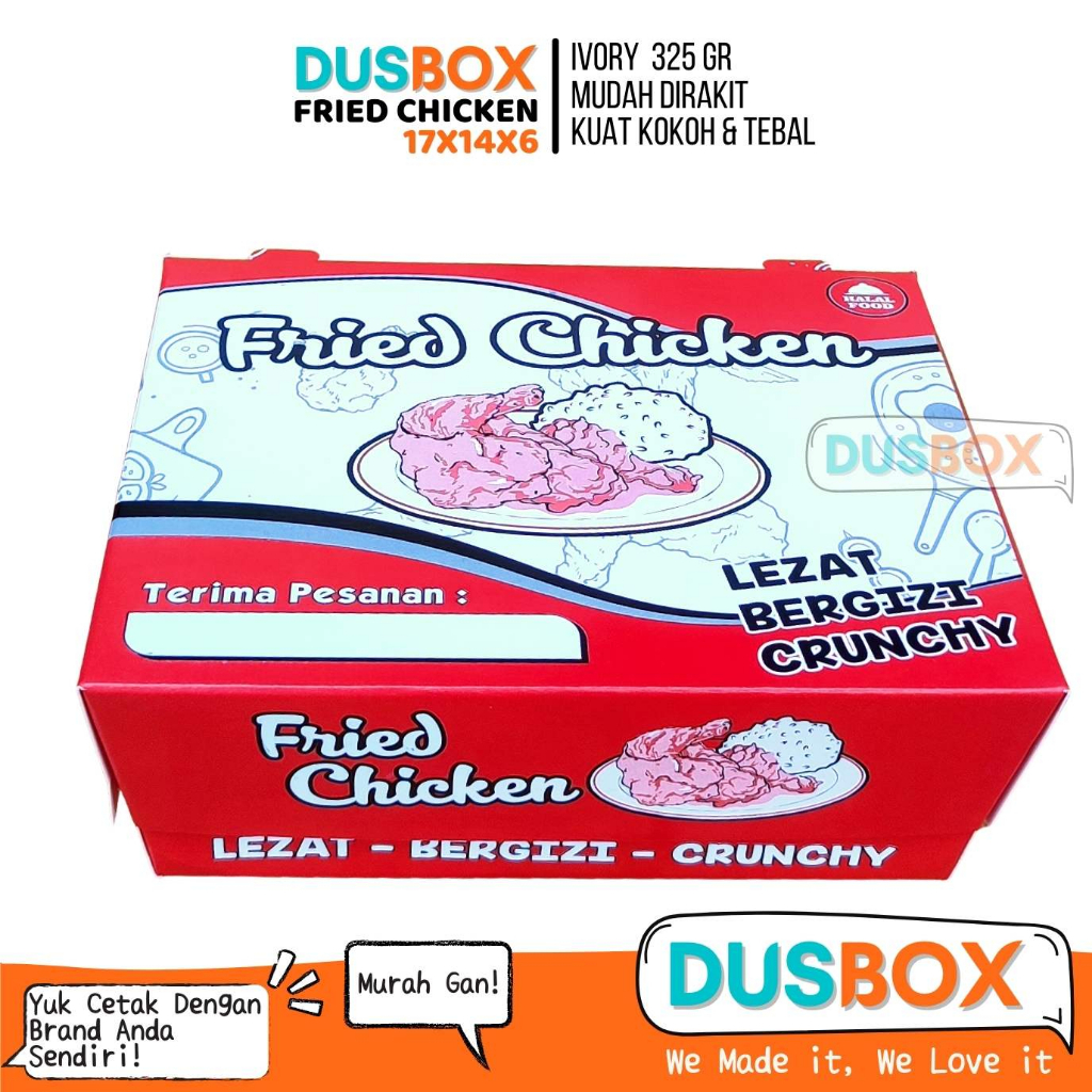 Jual Box Fried Chicken Model Lunch Box / Dus Fried Chicken / Kardus ...