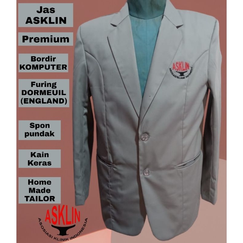 Jual Jas ASKLIN Asosiasi Klinik Indonesia Premium, furing Dormeuil ...