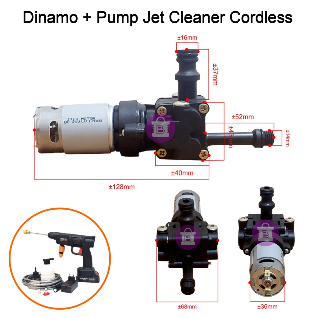 Jual Dinamo Mesin + Pump Jet Cleaner Cordless | Dinamo + Pompa Mesin ...