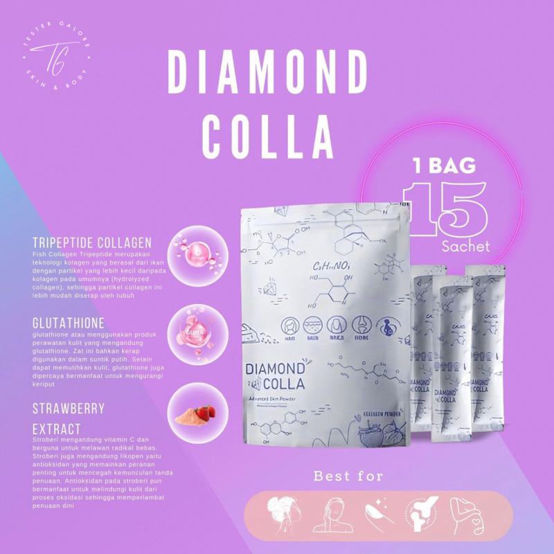 Jual Diamond Colla Collagen Powder Collagen Drink Kolagen Sor | Shopee ...