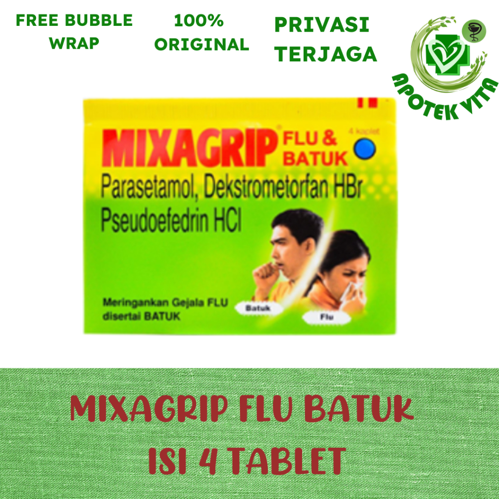 Jual MIXAGRIP FLU DAN BATUK ISI 4 TABLET | Shopee Indonesia
