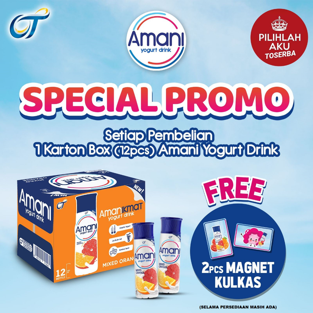 Jual AMANI Yogurt Drink MIXED ORANGE 250 ml - ( HARGA 1 DUS isi 12 ) | Shopee Indonesia