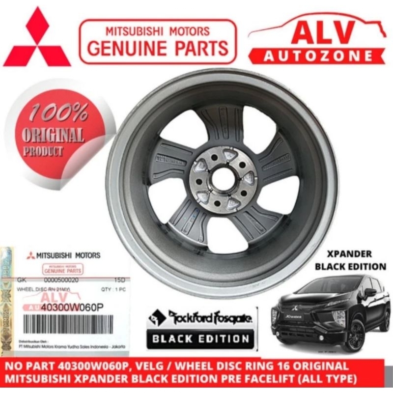 Jual VELG / WHEEL DISC RING 16 ORIGINAL MITSUBISHI XPANDER BLACK ...