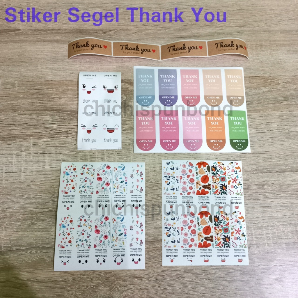 Jual Sticker segel label open me thankyou | Shopee Indonesia