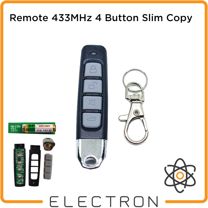 Jual Remote 433MHz 4 Button Slim Copy Duplikat Gate Wireless Clone Door ... Jual Remote 433MHz 4 Button Slim Copy Duplikat Gate Wireless Clone Door ...