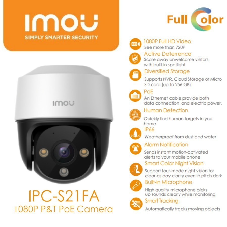 Jual Imou Cruiser SE IPC-S21FA PoE 2MP Full Color Night Vision h265 ...