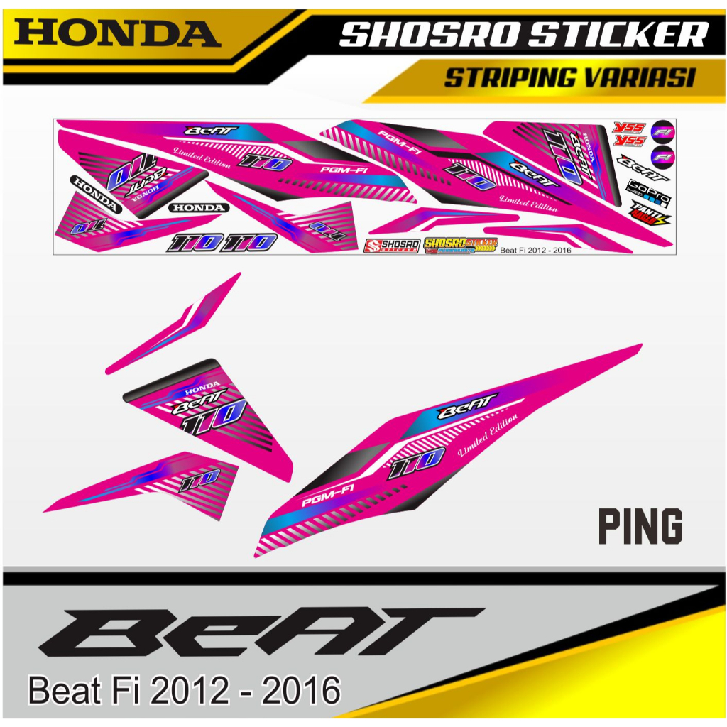 Jual STIKER STRIPING BEAT FI PINK VARIASI STIKER VARIASI MOTOR HONDA ...