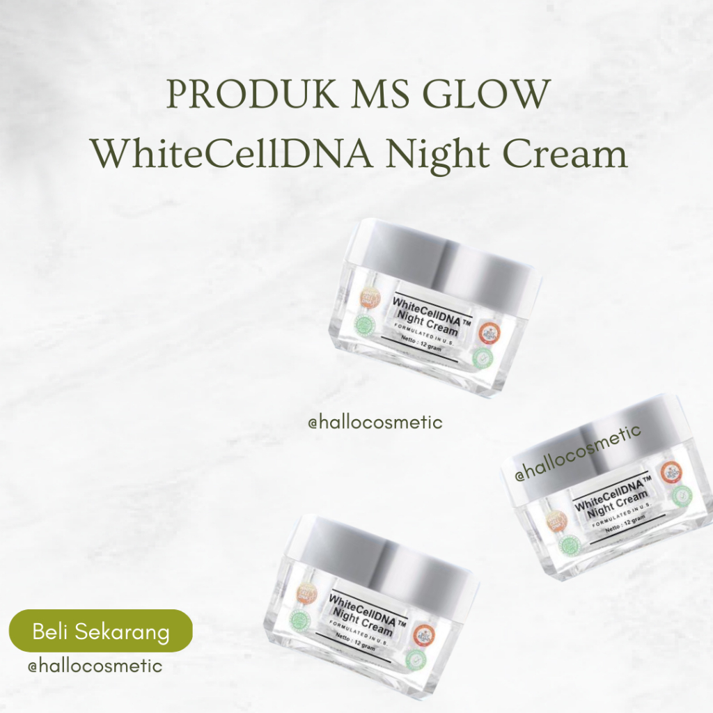 Jual WHITE CELL DNA NIGHT CREAM MS GLOW / MS GLOW WHITE CELL DNA CREAM ...