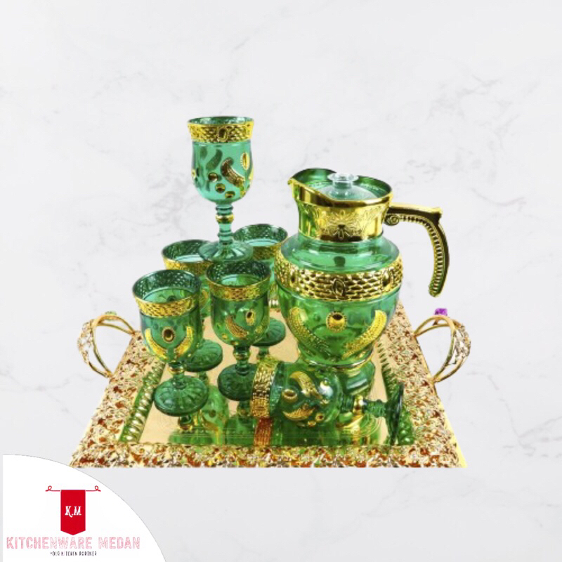 Jual Gelas Set teko Arab 7 Pcs ( Hijau ) | Shopee Indonesia